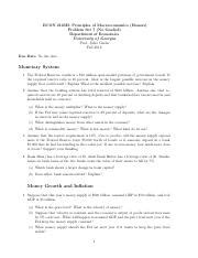 Problem Set 7 Pdf ECON 2105H Principles Of Macroeconomics Honors Problem Set 7 No Graded