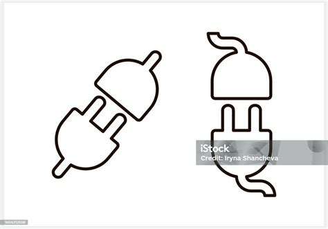 플러그 아이콘 절연 전기 연결 클립 아트 스케치 벡터 스톡 일러스트레이션 Eps 10 낙서 드로잉에 대한 스톡 벡터 아트 및 기타 이미지 낙서 드로잉 다중 색상