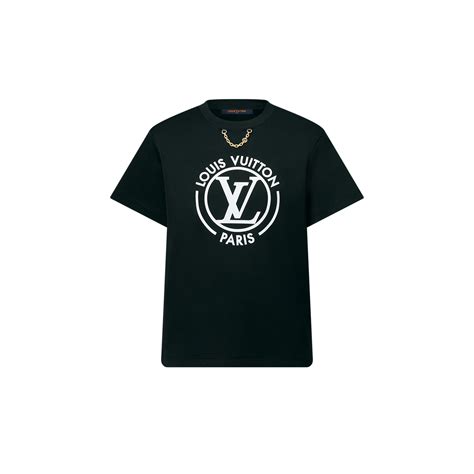 Flocked Lv T Shirt Luxury Black Louis Vuitton