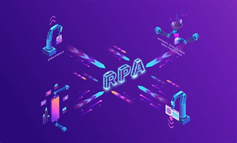 데이터로 작업하는 로봇 무기 이동 파일 웹 사이트 디지털 기술 서비스 3d 등자극 벡터 일러스트레이션에서 정보를 추출하는 로봇 프로세스 자동화 개념 개념에 대한 스톡 벡터