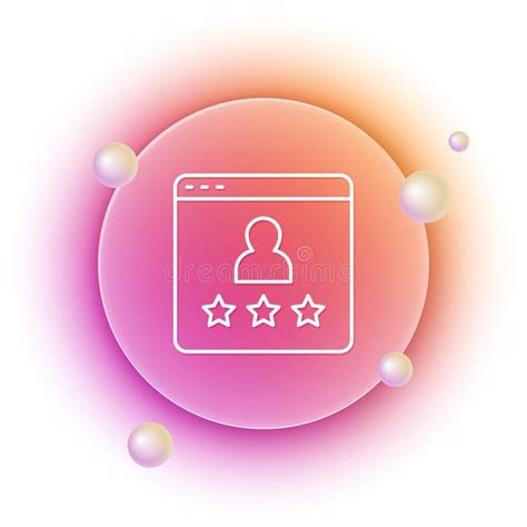 White Consumer Or Customer Product Rating Icon Isolated On White Background Orange And Pink