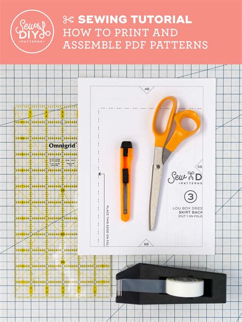 How To Print And Assemble PDF Sewing Patterns Sew DIY