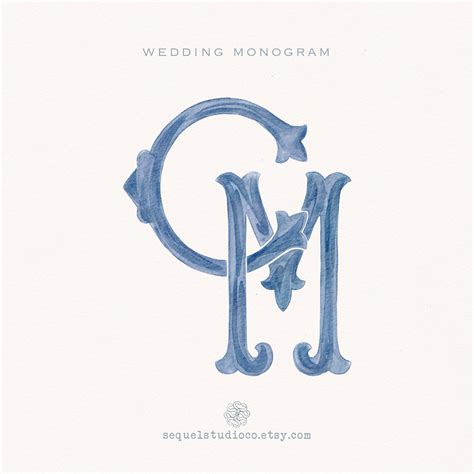 Letras De Monograma C M Para Brasão De Casamento Estilo Monograma