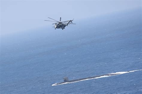 Ohio Class Ballistic Missile Submarine Uss Maine Ssbn 741 Surfaces In