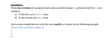 Solved Question 1 Write Two Versions Of A Program That