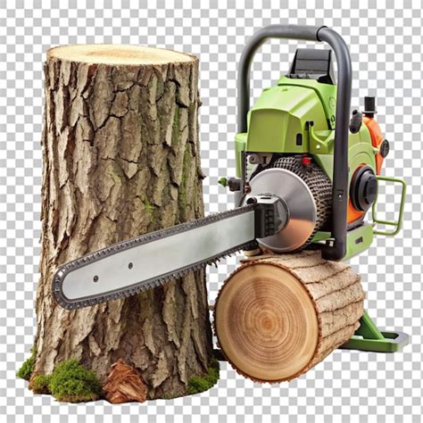 Premium PSD Tree Cutting Machine On Transparent Background