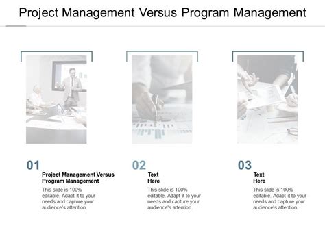 Project Management Versus Program Management Ppt Powerpoint Presentation Slides Cpb