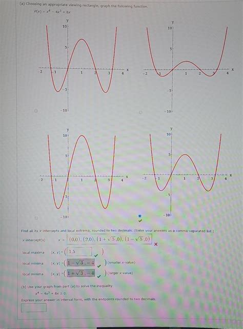 Solved A Choosing An Appropriate Viewing Rectangle Graph