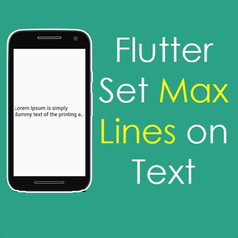 Flutter Set Max Lines On Text