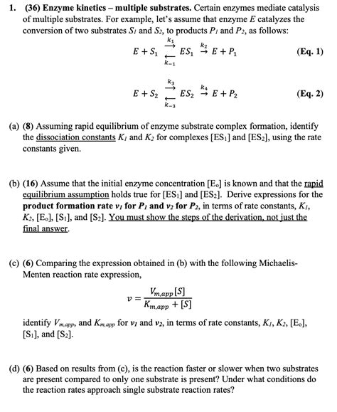 1 36 enzyme kinetics multiple substrates