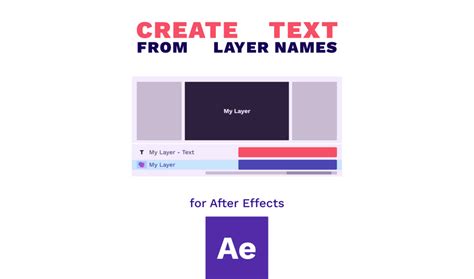 Create Text From Layers After Effects Utility Script