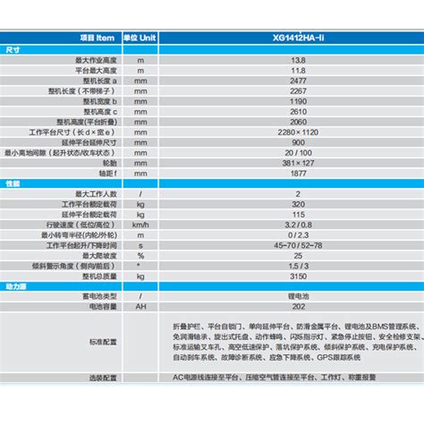 徐工xcmg高空作业平台xg1412ha Li剪叉式移动式升降机作业高度138米锂电池电动款