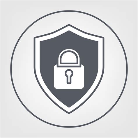 Shield With Padlock Icons Flat Design Style Security Concept 549900 Vector Art At Vecteezy