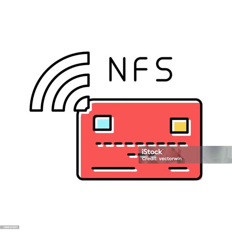 비접촉식 Nfc 시스템 카드 색상 아이콘 벡터 일러스트레이션 금융에 대한 스톡 벡터 아트 및 기타 이미지 금융 다양 배경