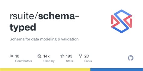 GitHub Rsuite Schema Typed Schema For Data Modeling Validation