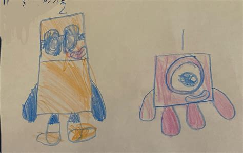 Numberblocks Drawing 1 And 2 By Isamom On Deviantart