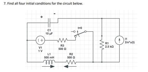 Solved Find All Four Initial Conditions For The Circuit Chegg