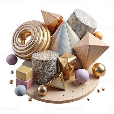 Magnificent Creative Geometric Shapes Set Cutout For Math Or Design Projects 59132914 Png