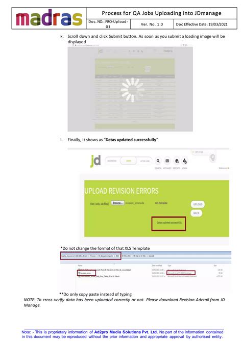 Pro Qa 02 Process Of Uploading The Revision Updated Doc Resume