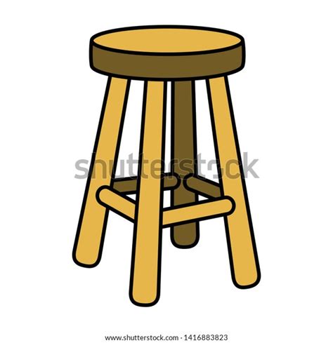 Stool Chair Seating Furniture Illustration Stock Vector Royalty Free
