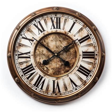 Antique Wall Clock With Roman Numerals Showcasing Elegant Design And