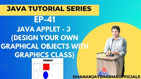 Ep 41 Java Tutorial Java Applet 3 Design Your Own Graphical Objects With Graphics Class
