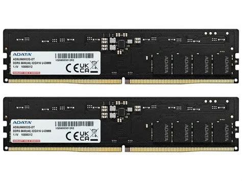 Модуль оперативной памяти Adata 32 ГБ Ddr5 Pc44800 5600 Mhz Cl 46 Ad5u560032g Dt купить C
