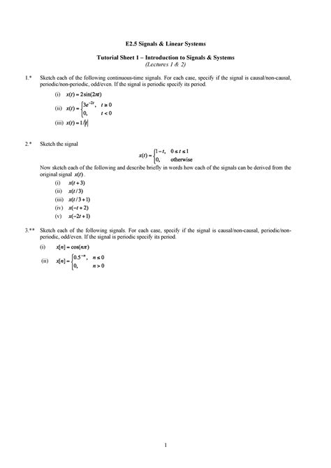 2010 2011 tutorial 1 into to signals and systems 1 1 e2 signals