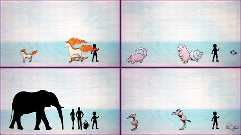 مقایسه اندازه پوکمون ها همه پوکمون ها