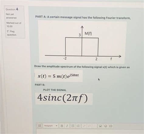 Solved PART A A Certain Message Signal Has The Following Chegg Com