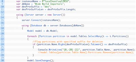 Delete Ssas Tabular Partitions With C Chris Koester