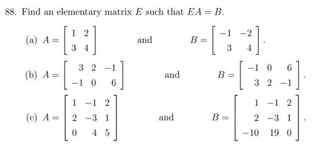 Find An Elementary Matrix E ﻿such That
