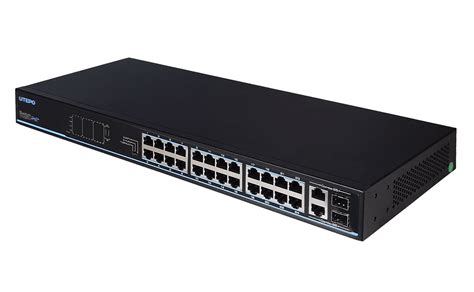 24 Port Fe Poe 2 Port Gigabit Combo Rj 45 Sfp Unmanaged Ethernet Switch