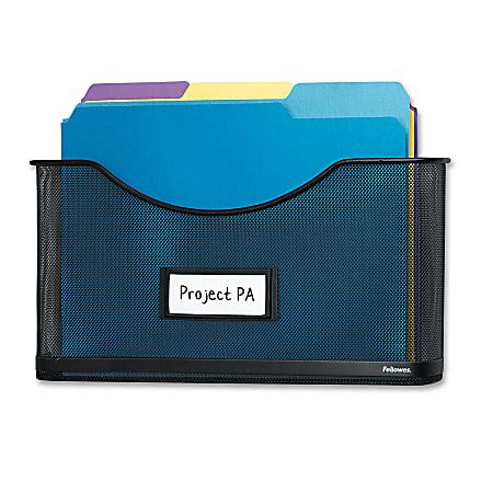 Fellowes Mesh Partition File Pocket X Black Office Depot