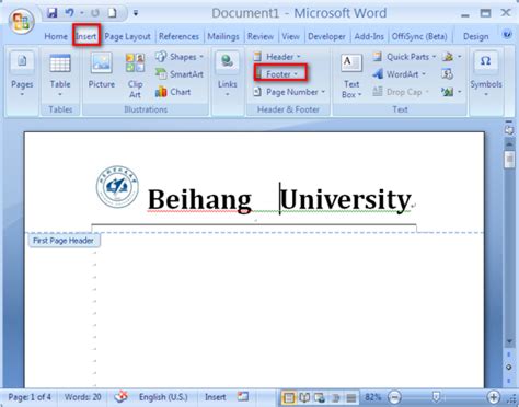 Digital World Insert Tab In Microsoft Word