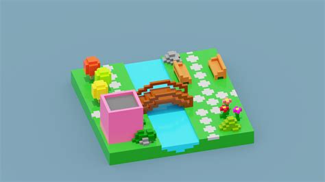3d Isometric Voxel Art Turbosquid 2053745