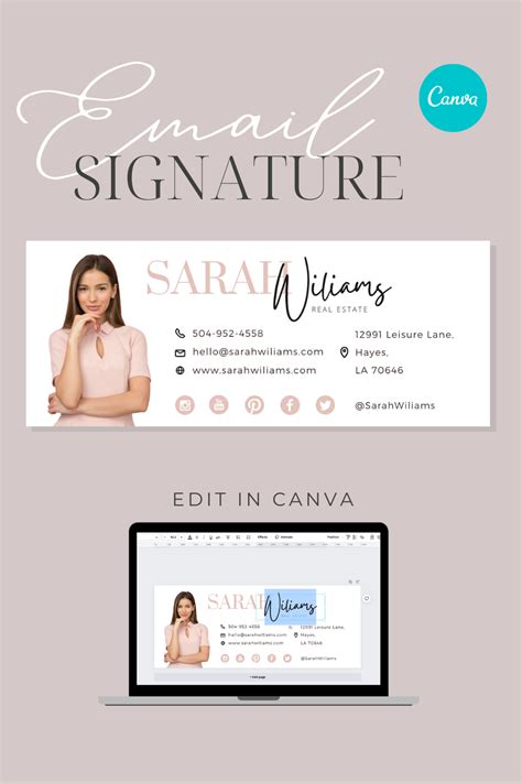 Underline Your Brand With This Feminine Signature That You Can Easily Edit On Canva Everything