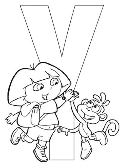 Dora The Explorer Coloring Alphabet Oh My Alphabets