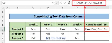 How To Use The Consolidate Function For Text Data In Excel 3 Examples