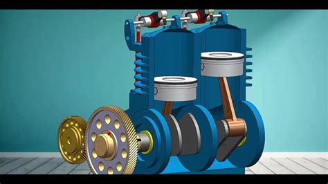 Twin Cylinder Two Stroke Engine