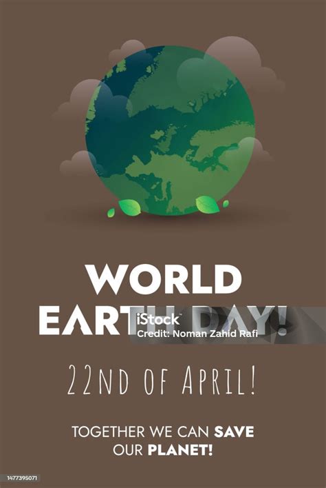 지구의 날 세계 지구의 날 지구와 구름이 있는 행복한 환경과 지구의 날 개념 배너 전 세계적으로 4월 22일 축하 행사 4월에 대한 스톡 벡터 아트 및 기타 이미지 Istock