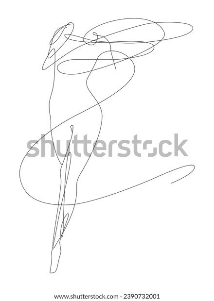 Elegant Line Art Erotic Woman Figure Stock Vector Royalty Free Shutterstock
