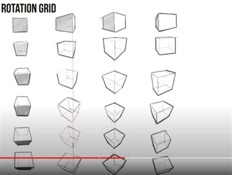 Rotation Grid Cube En 2025 Cubos Formas Basicas