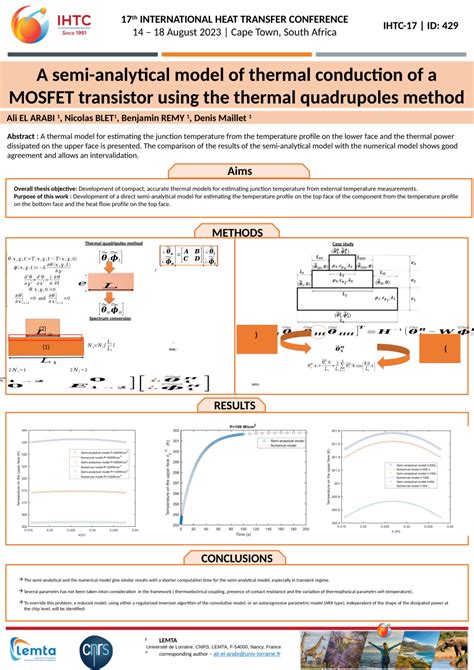 Pdf A Semi Analytical Model Of Thermal Conduction Of A Mosfet Transistor Using The Thermal
