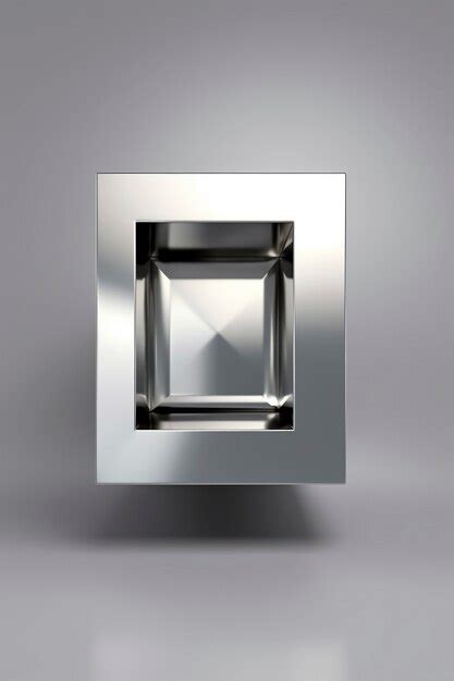 Free Ai Image Abstract Metallic Cube Shape