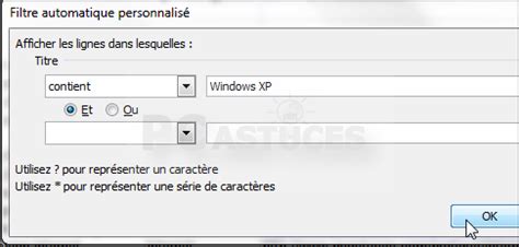 PC Astuces Filtrer une liste de données