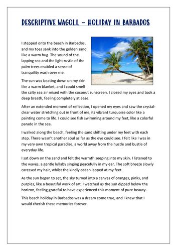 Descriptive Writing Examples Ks2