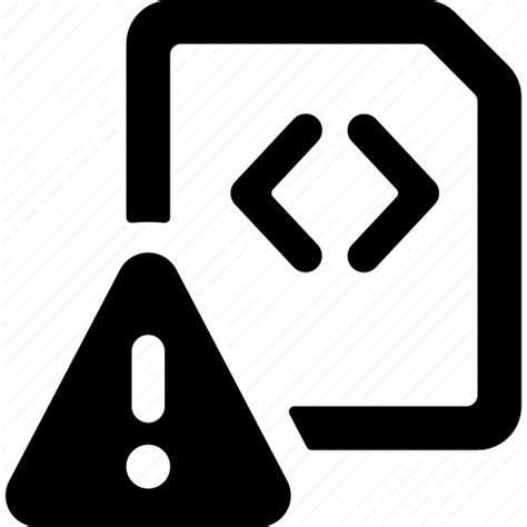 File Code Warning Angle Notification Programming Bracket Icon