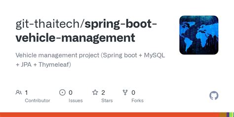Github Git Thaitechspring Boot Vehicle Management Vehicle Management Project Spring Boot
