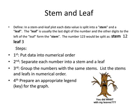 PPT Stem Leaf Plots PowerPoint Presentation Free Download ID